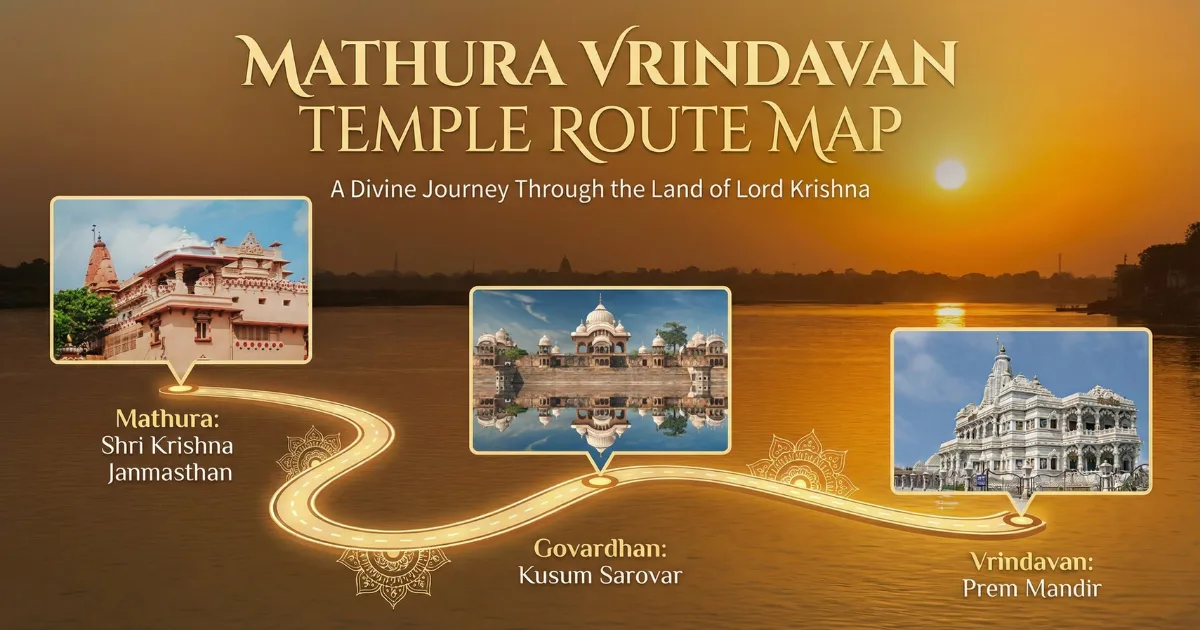 Mathura Vrindavan Temple Route Map – One Day Darshan Plan & Best Routes ...